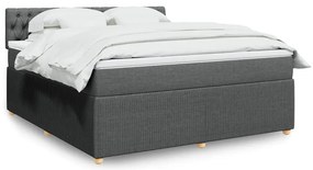 Box spring postel s matrací tmavě šedá 180x200 cm textil 3287543