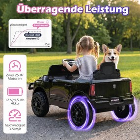 Costway 12 V dětské elektrické autíčko RAM 3500 s 2 25 W motory pro děti od 3