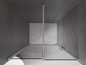 Mexen Velar, posuvné sprchové dveře do otvoru 110 cm, 8mm šedé sklo, broušená ocel, 871-110-000-41-97