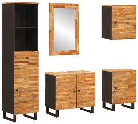 Koupelnové sady 5 ks Přírodní 38 x 33 x 160 cm 3310105