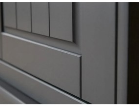 Massive home | Velká grafitová vitrína 2D z masivu Belluno Elegante s borovicovou deskou
