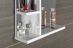 Aqualine KORIN LED zrcadlo s osvětlením a poličkami Rozměry: 50x70x12cm