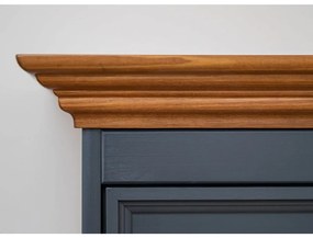 Massive home | Šedá komoda z masivu Belluno Elegante 5S dubovou deskou