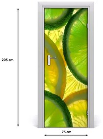 Fototapeta na dveře samolepící limetka a citron 75x205 cm
