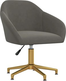 vidaXL Otočná jídelní židle samet [330594] Barva: Tmavě šedá