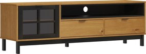 vidaXL TV skříňka s prosklenými dvířky FLAM 158x40x50 cm borové dřevo [357821]