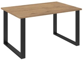 Jídelní stůl IMPERIAL | 138x90 cm | lancelot + černé kovové nohy