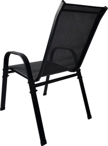 TRENDIE Zahradní židle sada 6ks černé