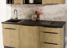 CREMONA ac | dolní skříňka 80 ZL 1S dřezová | 80 cm | PREMIUM BOX | antracit/cremona