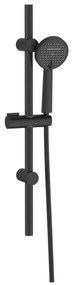 Invena Kalitea, sprchový sloup 70cm s ruční sprchovou hlavicí, ruční hlavice 2-funkce, černá matná, INV-AU-72-Z04-V