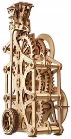 Ugears 3D dřevěné mechanické puzzle –  Hodiny motoru (265 dílků)