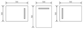 Nimco LED zrcadlo 500x700 - ZP 1001