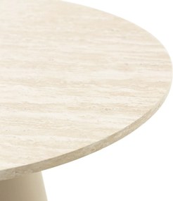 Odkládací stolek Sakala 45 cm travertin/béžový