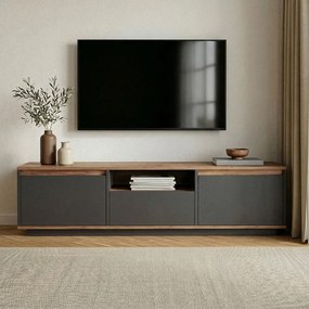 Antracitový TV stolek 160x42x30 cm Sentinel – Kalune Design