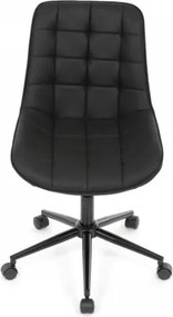 Kancelářská židle černá dekor broušené kůže černý kovový kříž KA-V3120 BK3