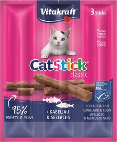 Vitakraft Pochoutka pro kočky Cat Stick Classic treska, 3 ks