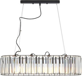 Kovové závěsné svítidlo se skleněným stínidlem Akiko – Premier Housewares