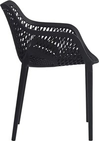 Černá plastová jídelní židle Tippi - 55*52*81 cm