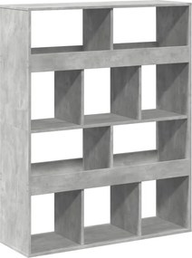 Knihovna betonově šedá 100 x 33 x 125,5 cm kompozitní dřevo 3309360