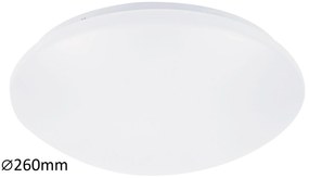 Rabalux LED koupelnové stropní svítidlo Lucas 1x12W | 780lm | 4000K | IP44 | 26cm - kruhové bílé