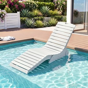 Costway Sada 2 lehátek z HDPE, ergonomické zahradní lehátko
