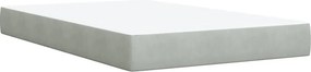 Box spring postel s matrací světle šedá 120x190 cm samet 3290858