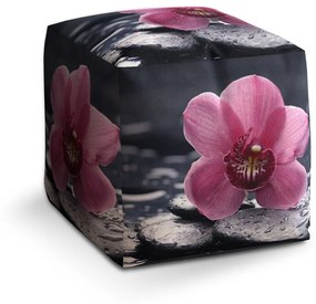 Sablio Taburet Cube Orchidej: 40x40x40 cm