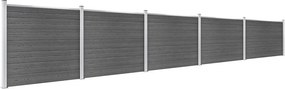 Set plotového dílce WPC 872 x 146 cm černý 3070462
