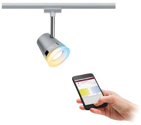 P 95526 Smart Home Zigbee URail spot Cone matný chrom 1x5W GU10 stmívatelné nastavitelná bílá - PAULMANN