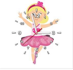 Gario Obraz s hodinami Malá baletka v tanci Rozměry: 40 x 40 cm