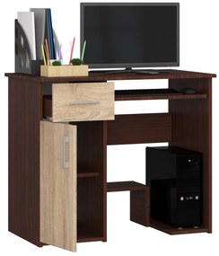 Volně stojící psací stůl Jay 90 cm wenge/dub sonoma