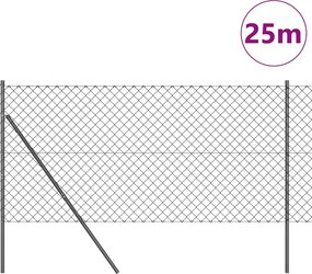 Oplocení na řetězcích se upevňuje na zem 25 x 1,4 m Šedá 3351119