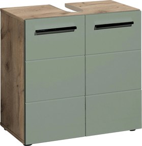 XXXLutz SKŘÍŇKA POD UMYVADLO, zelená, barvy dubu, 60/62/31 cm Xora - Koupelnové série - 001279019206