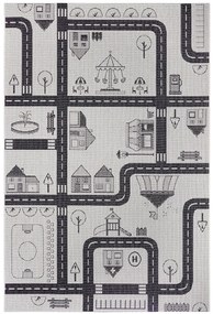 Hanse Home Collection koberce Dětský kusový koberec Flatweave Kids Rugs 104875 Cream/Black - 120x170 cm