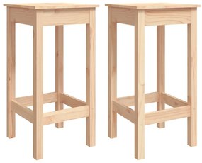 833259 vidaXL Barové stoličky 2 ks 40 x 40 x 78 cm masivní borové dřevo