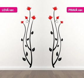 WALLVINIL Samolepky na zeď - Pnoucí růže Barva: Bílá, Velikost: 60x15 cm, Pravá / Levá: LEVÁ (rostlina je nakloněna doleva)