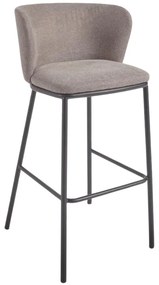 OnaDnes -20% Světle hnědá látková barová židle Kave Home Ciselia 75 cm