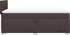 Box spring postel s matrací tmavě hnědá 100 x 200 cm textil 3285802