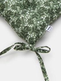 Sinsay - Prošívaný podsedák na židli se zavazováním a rostlinným motivem - khaki