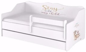 Dvojitá dětská postel LULU 160x80 cm Srnka "Sweet dreams" - Bílá