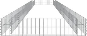 Gabionový vyvýšený záhon pozinkovaná ocel 800 x 100 x 20 cm 151317
