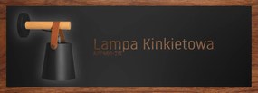 Toolight - Kovová nástěnná lampa s černým páskem 1xE27 60W APP466-1W, černá-hnědá, OSW-00902