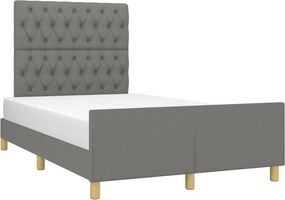 Rám postele bez matrací tmavě šedá 120x190 cm textil 3270535