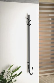 Sapho Sapho, PASADOR elektrický sušák ručníků, kulatý, 150x1500 mm, 30 W, černý mat, ER175BV