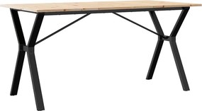 Jídelní stůl s Y rámem 140 x 80 x 75 cm borové dřevo a ocel 3282720