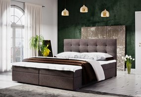Čalouněná postel FADO 2 + rošt + matrace + topper, 180x200, Cosmic 800