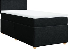 Box spring postel s matrací černá 90x190 cm textil 3286530