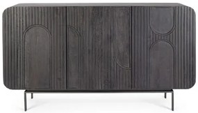 BIZZOTTO dřevěný příborník ORISSA černý 42x145 cm 0747225