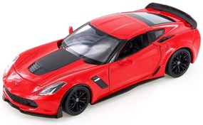 Kovový model chevrolet corvette z06 2017 červený 1:24