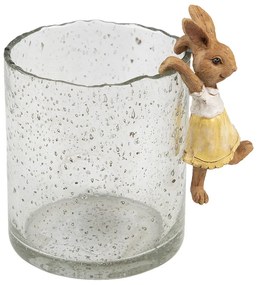 Dekorace králíček na skleničku - 5*5*9 cm